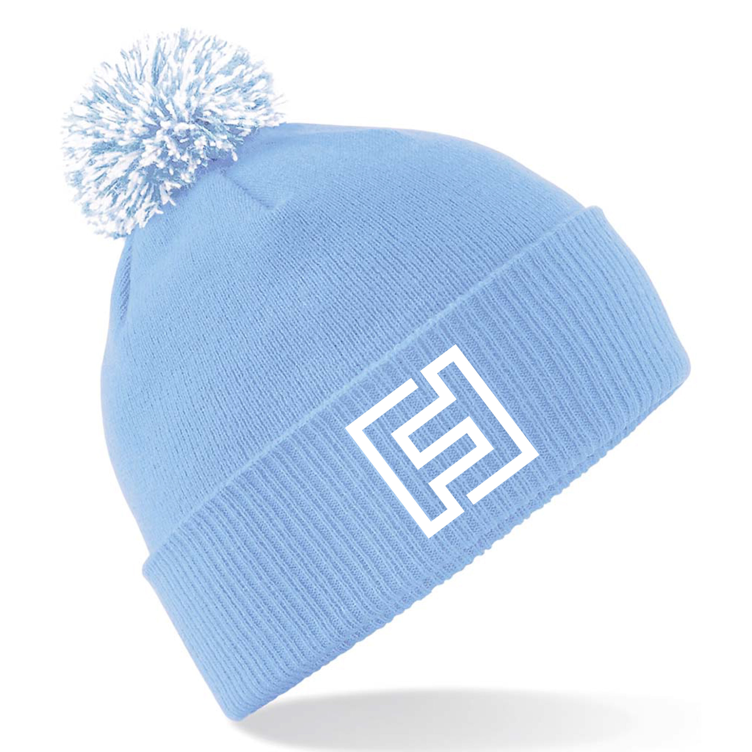 The Flat Chat Sky/White Bobble Hat | The Soccer Shop:Direct